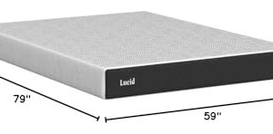 Lucid 8 Inch Queen Mattress - Plush Gel Memory Foam Mattress – Bamboo Charcoal Foam –Gel Infused- Hypoallergenic Foam Mattress