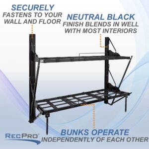 RecPro Double Folding RV Bunk Bed with Safety Rail (Without Mattress)