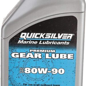 Quicksilver by Mercury Marine 80W-90 Premium Gear Lube, Marine Engine, 32 oz.