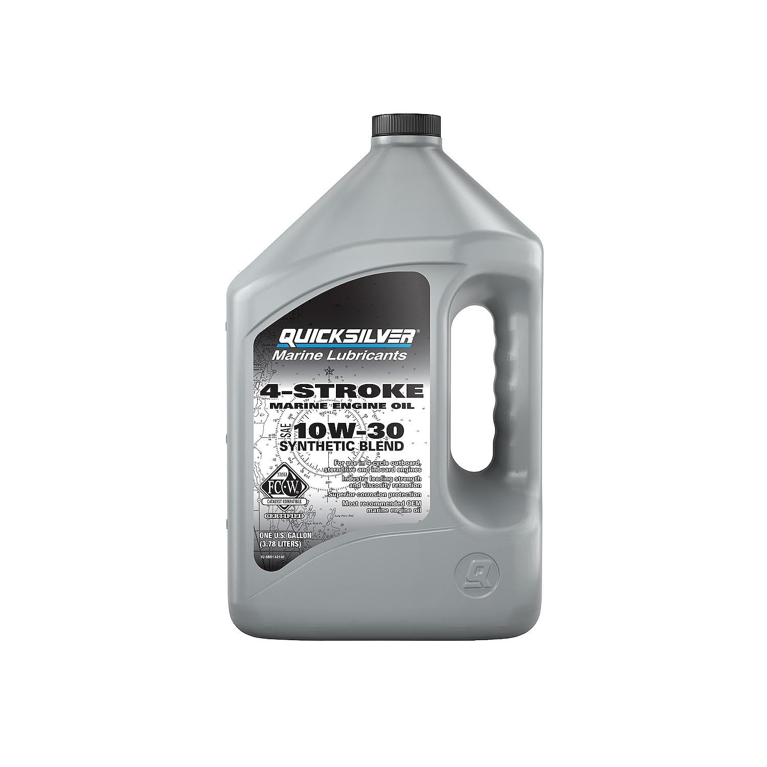 Quicksilver 10W-30 Synthetic Marine Engine Oil - 1 Gallon