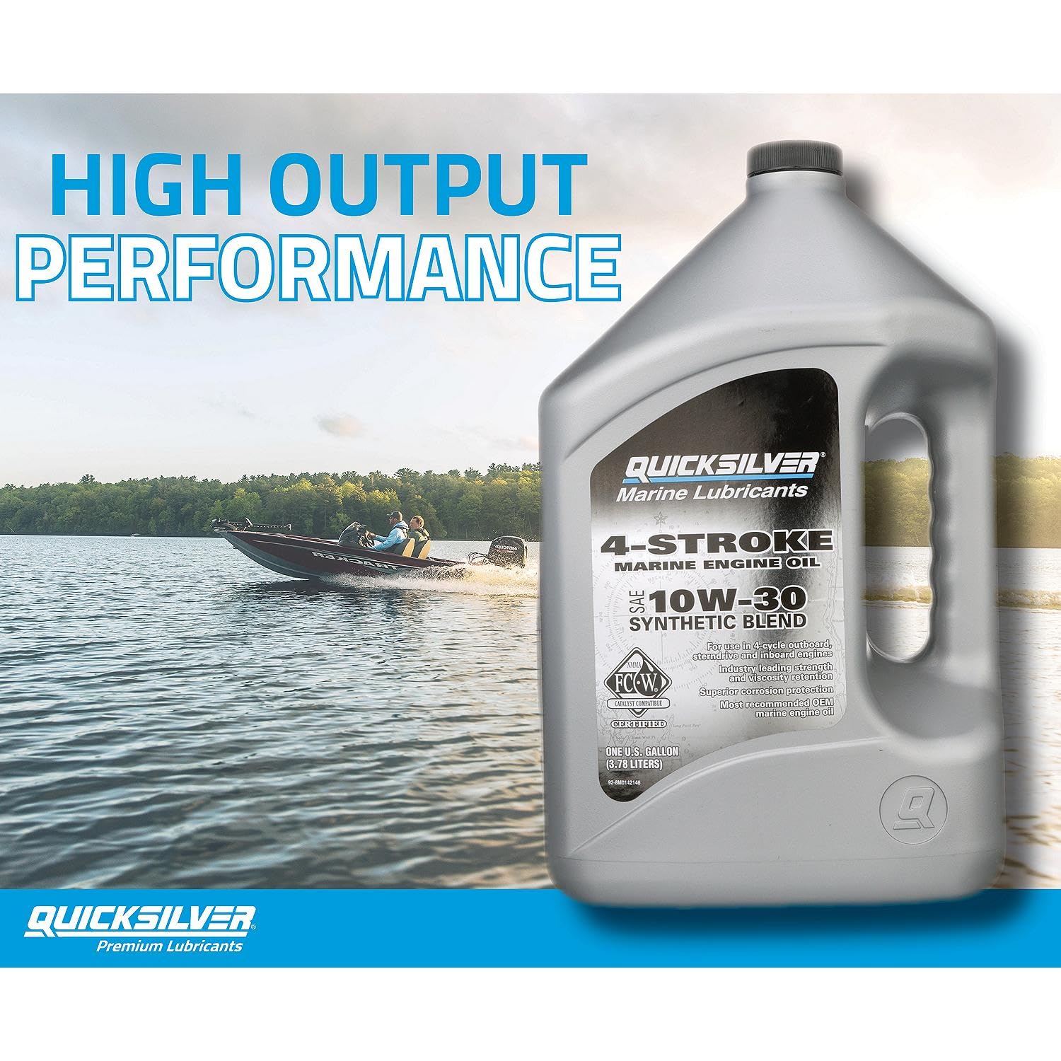 Quicksilver 10W-30 Synthetic Marine Engine Oil - 1 Gallon