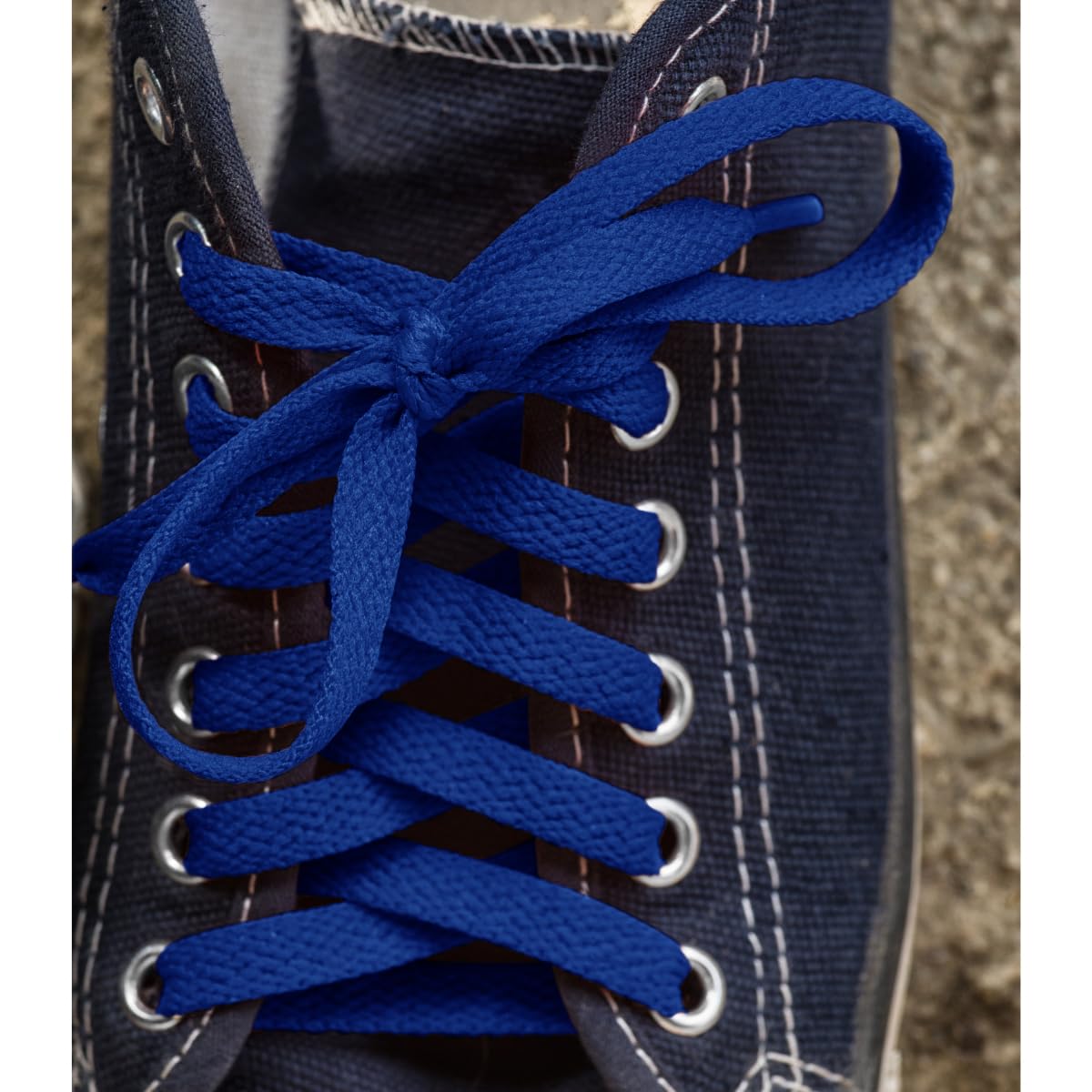 Mercury + Maia Flat Shoelaces for Sneakers - UltraVibe Athletic Shoe Strings - USA Made Shoe Laces (2 Pair) (72 inches, Royal Blue)