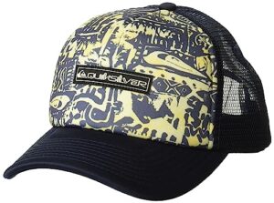 quiksilver men's vulture coop snpaback trucker hat, navy blazer 233