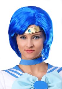 fun costumes sailor moon sailor mercury wig for adults standard