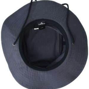 Quiksilver mens Bushmaster Protection Floppy Visor Bucket Sun Hat, Tarmac, Small-Medium US