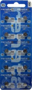 10 pack 364 renata silver oxide 0% mercury electronic batteries sr621sw