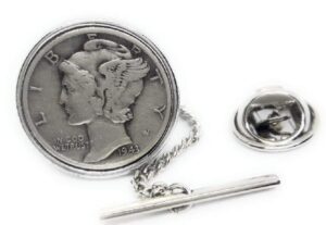 menz jewelry accs mercury dime lapel pin/tie tac manufacturer direct pricing