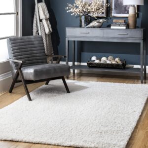 nuloom arden homely shag area rug, 8x10, white