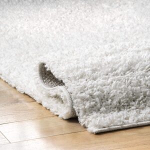 nuLOOM Arden Homely Shag Area Rug, 8x10, White