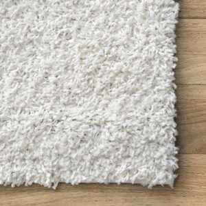 nuLOOM Arden Homely Shag Area Rug, 8x10, White