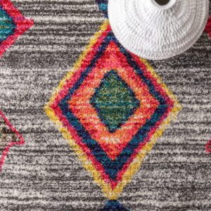 nuLOOM Bohemian Liz Shag Area Rug, 5x8, Dark Grey