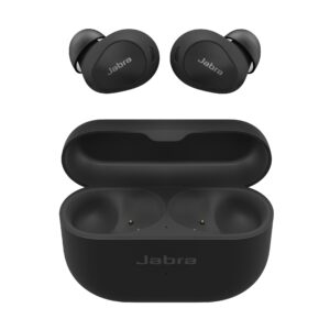 jabra elite 10 true wireless bluetooth earbuds – advanced active noise cancelling with dolby atmos surround sound, all-day comfort, multipoint, crystal-clear calls – gloss black