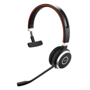 jabra evolve 65 se mono wireless headset - bluetooth headset with noise-cancelling microphone, long-lasting battery, and dual connectivity - ms teams certified, works with all other platforms - black