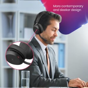 Jabra Evolve2 75 Wireless Headset Stereo UC with Charge Stand, Bluetooth Dongle, Compatible with Zoom, Webex, Skype, Smartphones, Tablets, PC,MAC, 27599-989-989, Global Teck Gold Support Plan Bundle