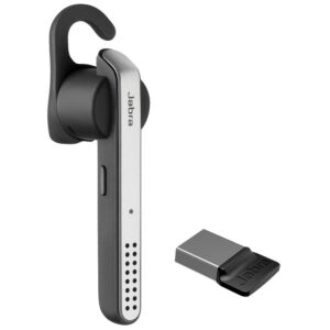 Jabra Stealth UC MS Bluetooth Headset for Mobile Phone and PC via Mini Dongle - Microsoft Certified