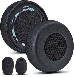 evolve 75 ear pads - transtek replacement ear cushion foam compatible with jabra evolve 75 75+ 75 uc / 75 ms headset headphone with microphone foam