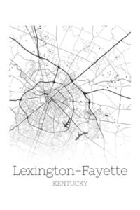 lexington fayette kentucky: 6x9 blank lined city graphic map journal