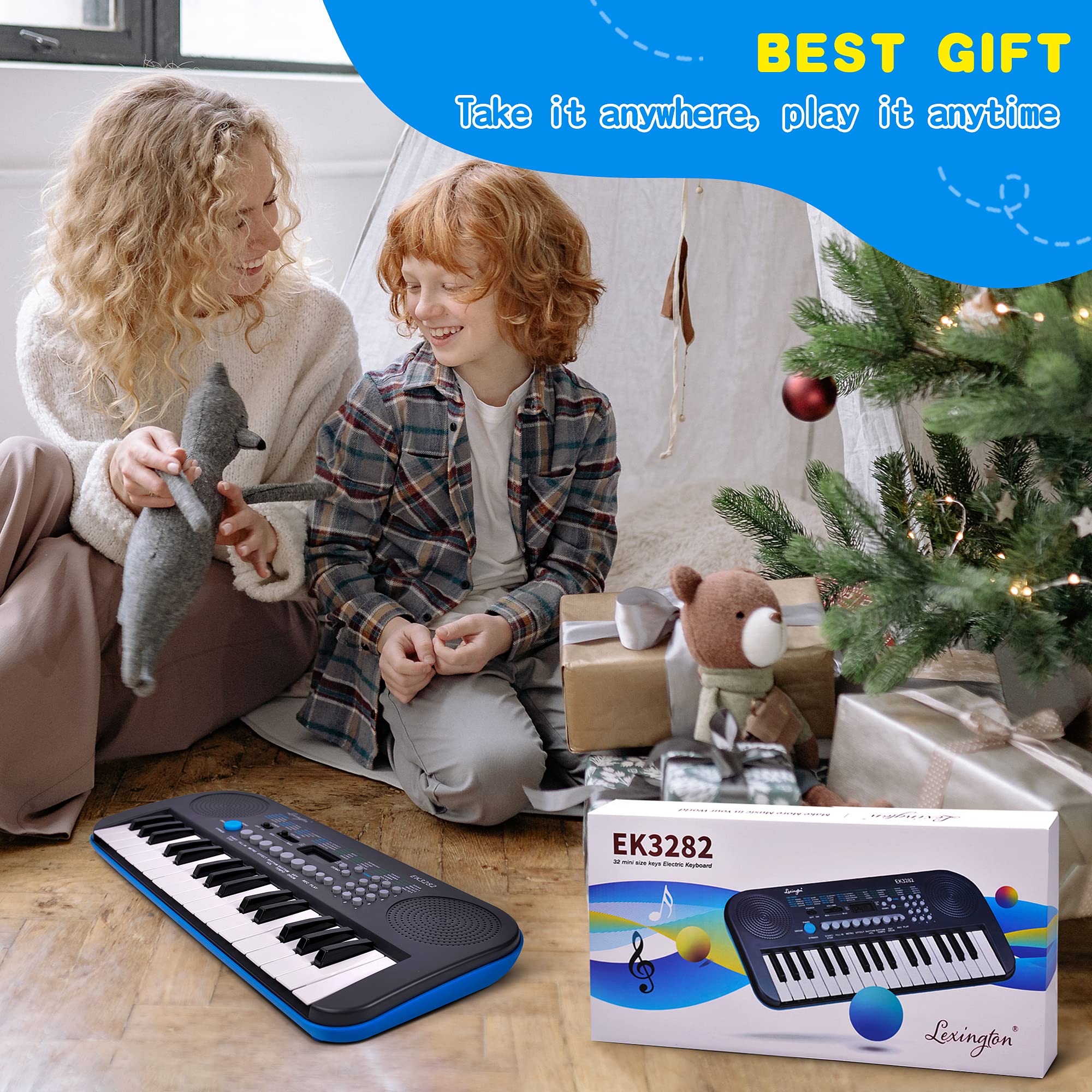 Lexington EK3282 32-Key Mini Electric Digital Portable Keyboard Piano Musical Gift for Kids