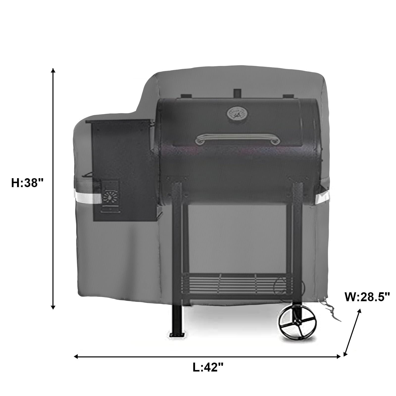 73700 Grill Cover for Pit Boss 700FB / Classic 700 / Lexington 540/ Lexington 500/ Series Wood Pellet Grills, 600D Waterproof BBQ Cover for Pitboss PB500LX1, PB71705, with Fabric Handle & Drawstring