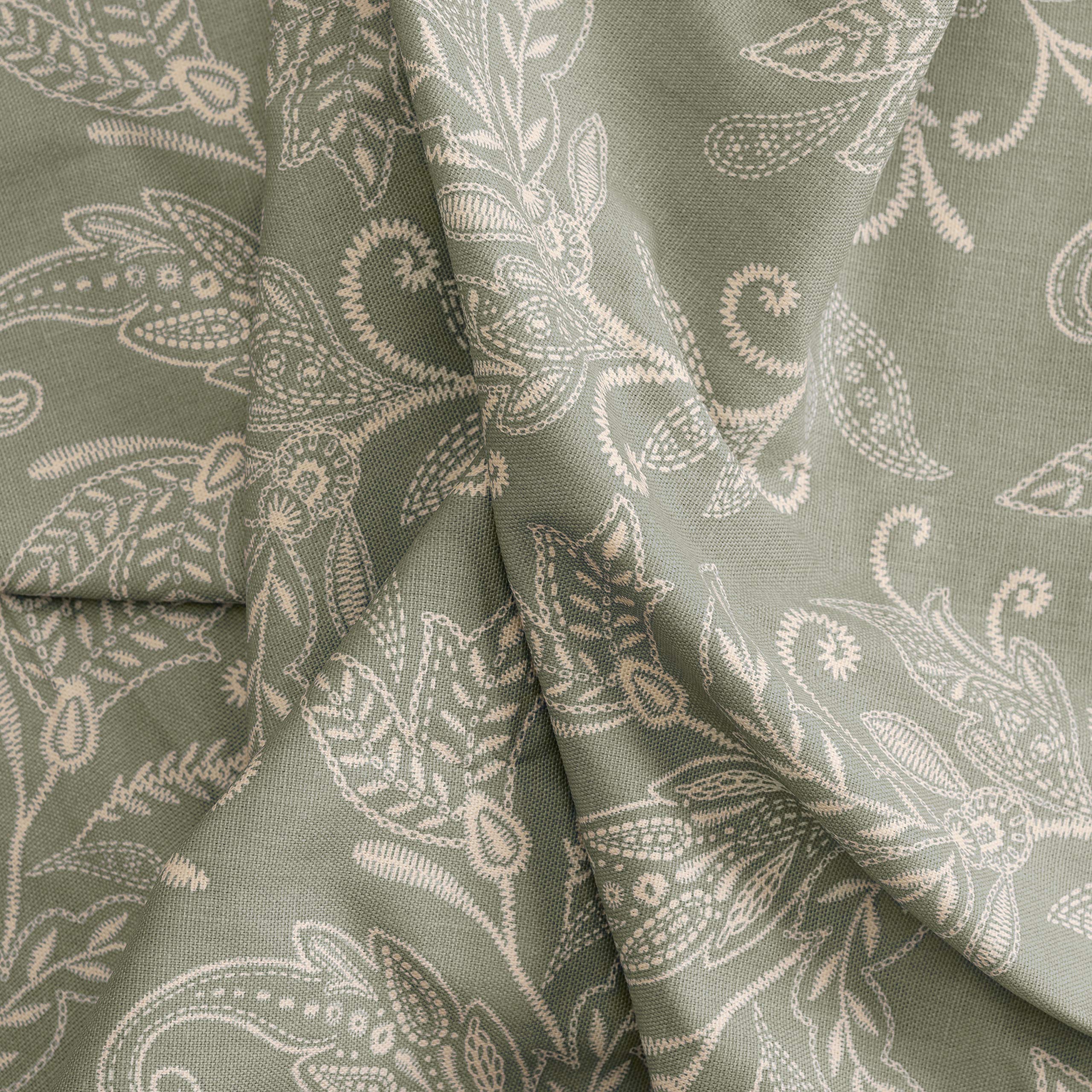 Ellis Curtain Lexington Leaf Scallop Valance, Sage