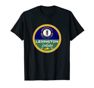 lexington kentucky ky flag badge vacation souvenir t-shirt