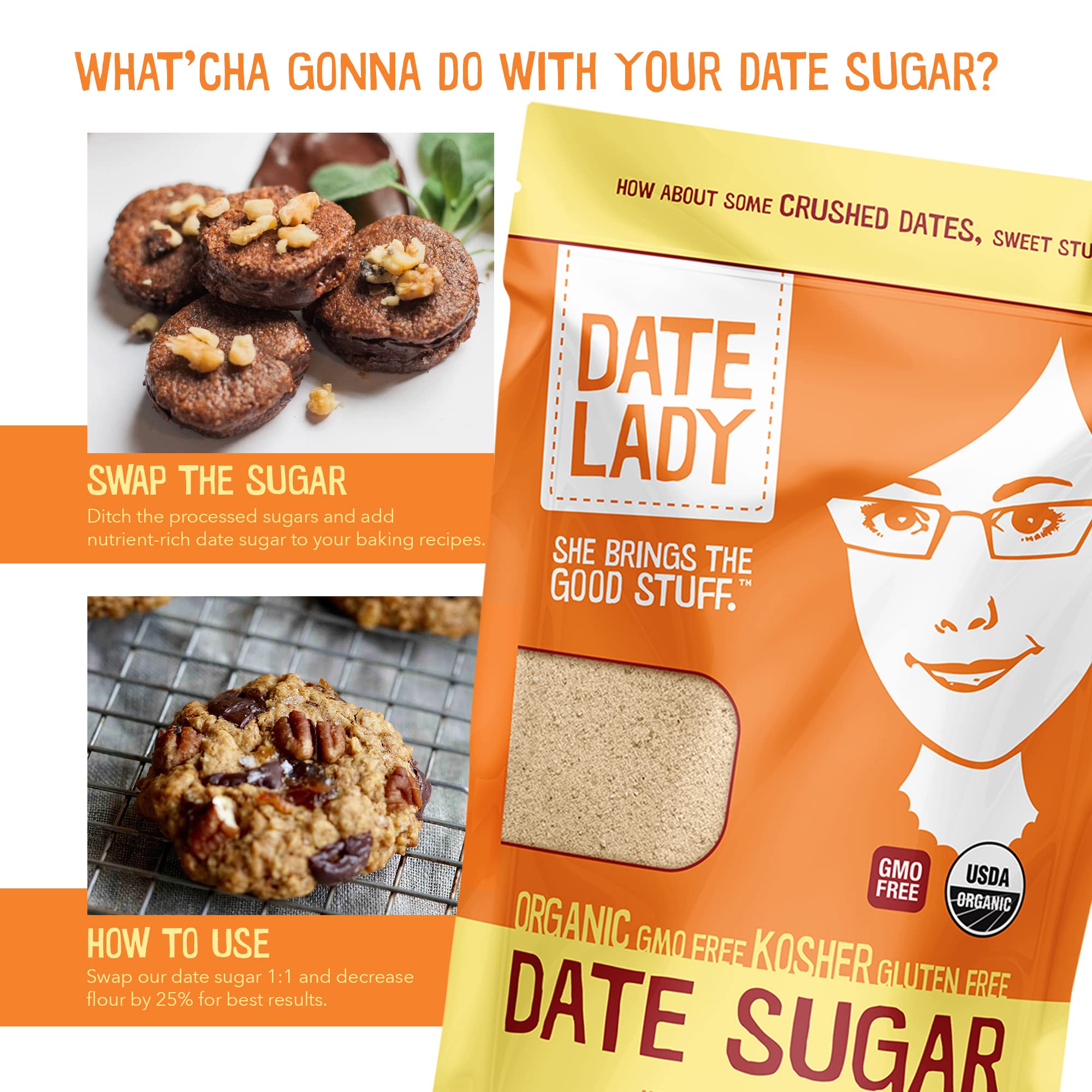 Date Sugar 1 Bag (16 Ounce) 16 Ounces