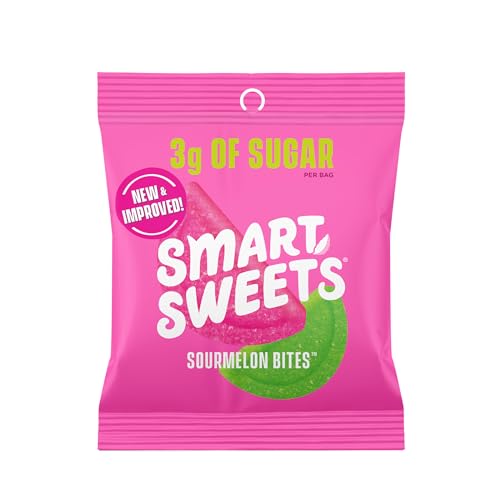 SmartSweets Sourmelon Bites, Candy with Low Sugar (3g), Low Calorie, Plant-Based, Free From Sugar Alcohols, No Artificial Colors or Sweeteners, 1.8 Ounce