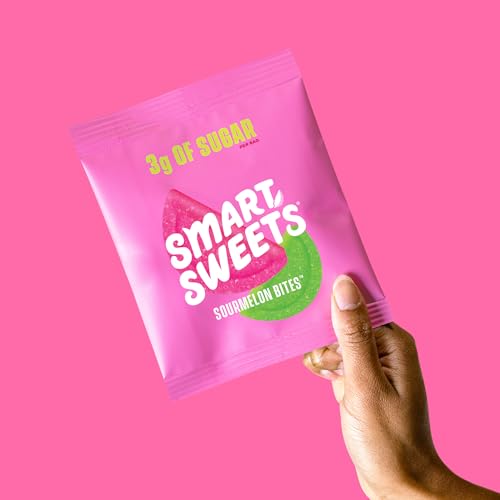 SmartSweets Sourmelon Bites, Candy with Low Sugar (3g), Low Calorie, Plant-Based, Free From Sugar Alcohols, No Artificial Colors or Sweeteners, 1.8 Ounce