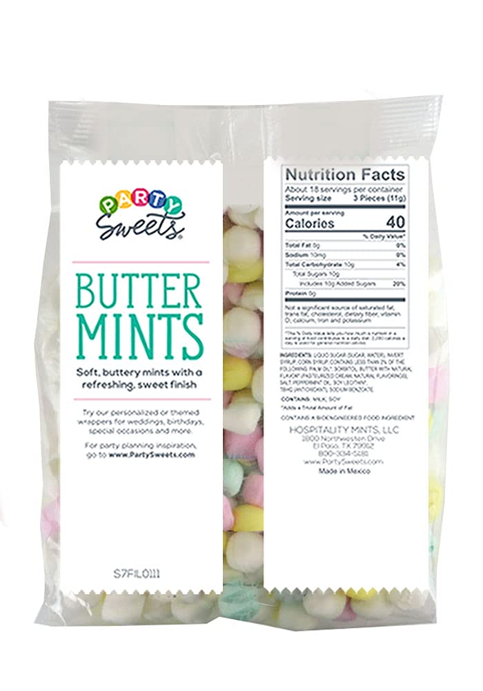 Party Sweets Assorted Pastel Buttermints, 14 Ounce, Appx. 100 pieces from Hospitality Mints