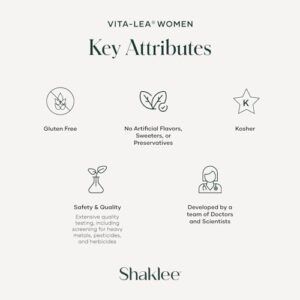 Shaklee - Vita-Lea® Women High-Potency Multivitamin & Multimineral for Women - Prenatal/Postnatal Support with 800 mcg Folic Acid, 200 mcg Iodine, 18 mg Iron - 240 Tablets