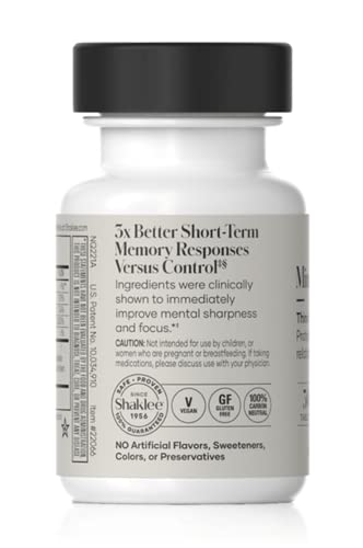 Shaklee MindWorks® - Brain Health Supplement for Brain Sharpness & Focus - Supported Nutrients & Extracts - Chardonnay Grape Seed Polyphenols, Guarana Extract, Vitamins B6, B12, Folate - 30 Tablets