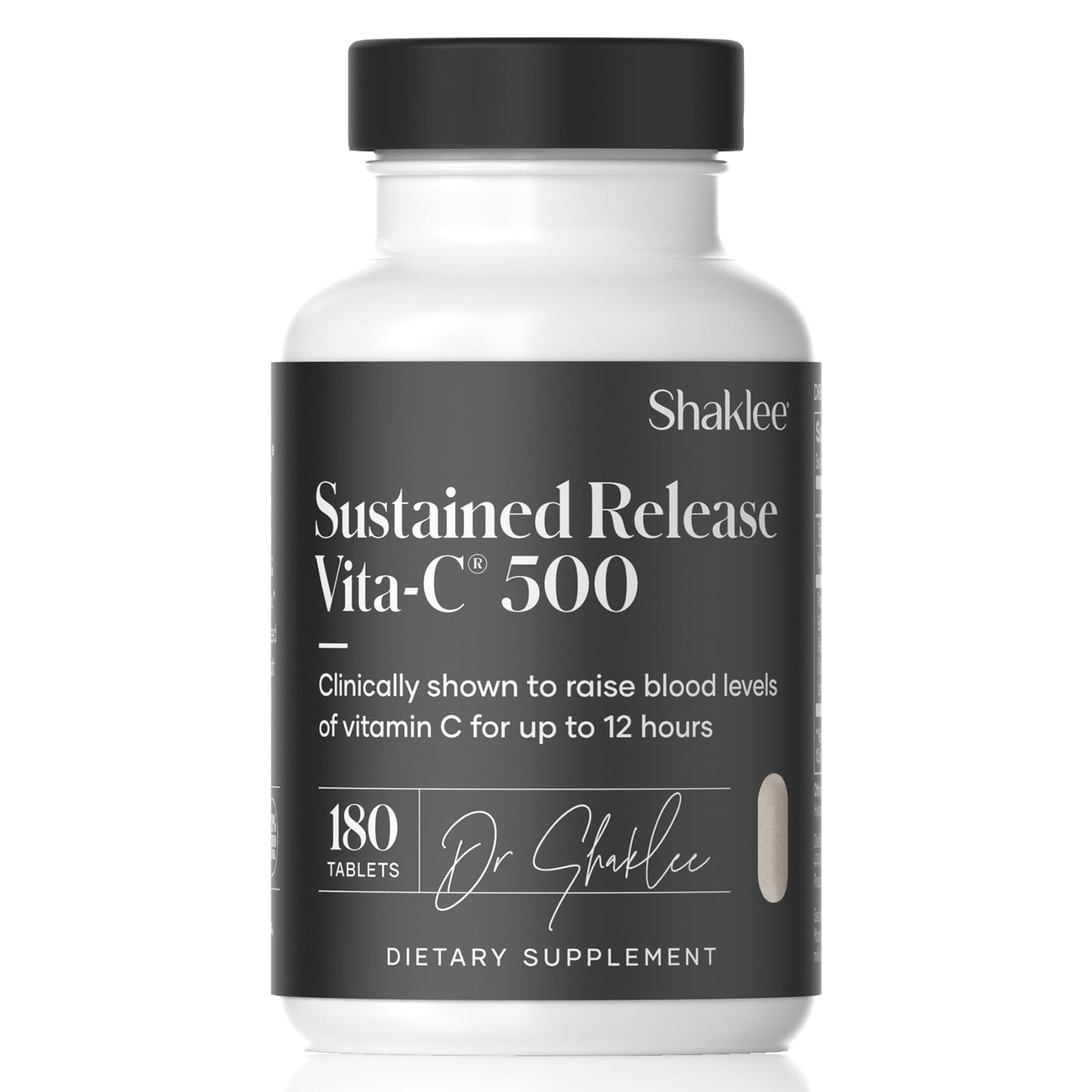 Shaklee - Sustained Release Vita-C® 500mg - High-Potency Cellular and Immune Support Formula with Proprietary Sustained-Release System - includes Rose Hips and Bioflavonoid Blend - 180 Tablets