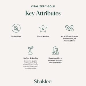 Shaklee - Vitalizer™ Gold: Advanced Nutrition for Adults Over 50 - Vitamins, Minerals, Phytonutrients, Omega-3s, Probiotics & More - Feel Healthier Every Day - 30 Vita-Strips®