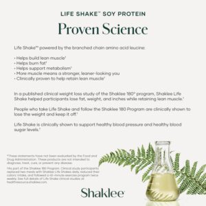 Shaklee Life Shake™ Soy Protein French Vanilla - Complete Meal Replacement with 20g Protein, 6g Fiber, 24 Vitamins & Minerals - Supports Satiety & Healthy Weight - Non-GMO - 14 Servings