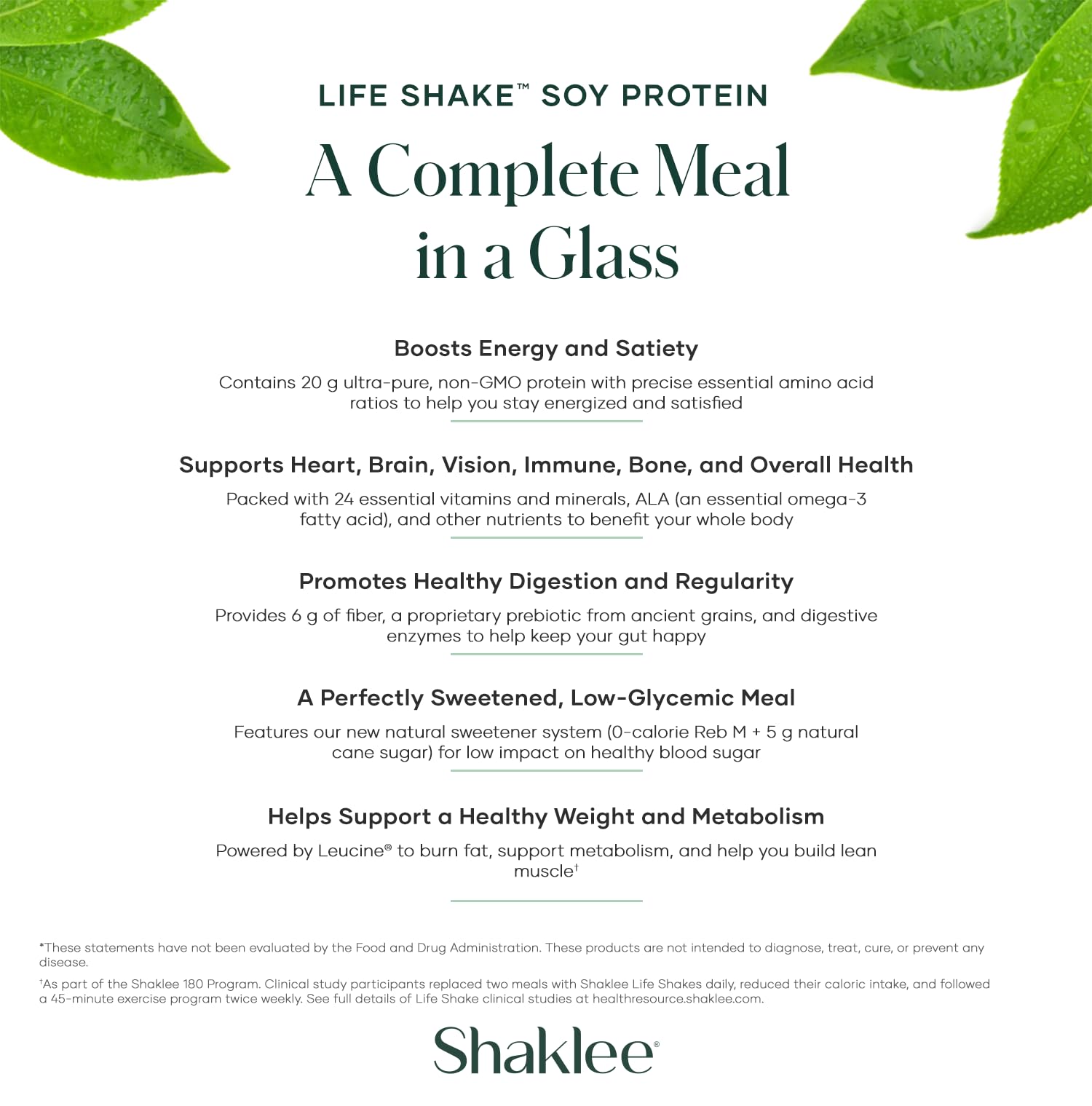 Shaklee Life Shake™ Soy Protein French Vanilla - Complete Meal Replacement with 20g Protein, 6g Fiber, 24 Vitamins & Minerals - Supports Satiety & Healthy Weight - Non-GMO - 14 Servings