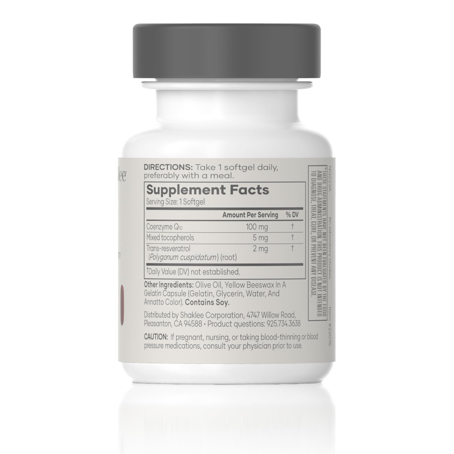 CoQHeart® with Q-Trol®: Energy Support for Heart Health - Coenzyme Q10 and Resveratrol Blend - Facilitates Energy Production and Blood Vessel Health - Protects Arteries - 30 Softgels