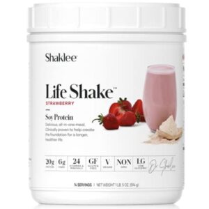 Shaklee Life Energizing Shake Delicious Non-GMO Protein Shake with pre- and probiotics - Strawberry