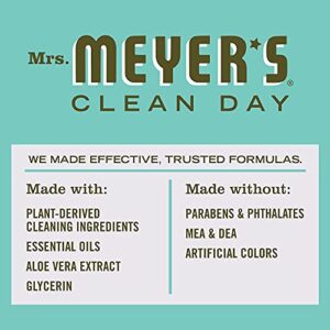 MRS. MEYER'S CLEAN DAY Liquid Dish Soap, Biodegradable Formula, Basil, 16 fl. oz - Pack of 6