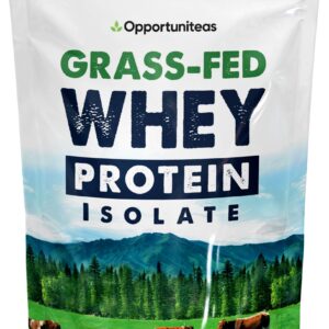 Opportuniteas Grass Fed Whey Isolate Protein Powder - Unflavored 28g Protein Powder without Artificial Sweeteners, Hormone-Free Cows, Non GMO - 1lb