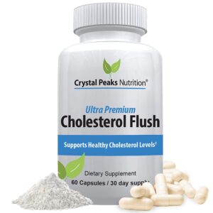 crystal peaks nutrition cholesterol supplement - all-natural ingredients to support normal hdl and ldl colesterol levels. supports optimal circulation. 60 capsules