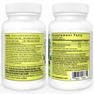 Swiss Kriss Herbal Laxative Tablets, Natural Laxatives for Constipation Relief, Senna Laxative, 250 tablets, (Pack of 2)