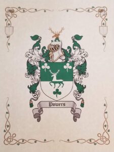 mr sweets shaklee coat of arms, family crest 8.5x11 print - surname origin: english england