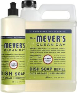 mrs. meyer's dish soap variety, 1 dish soap, 1 dish soap refill, lemon verbena, 1 ct