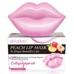 20pcs lip mask peach: lip care anti-wrinkle, anti-aging, hydrates & moisturizing lip sleep mask for dry lips