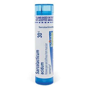 sarcolacticum acidum 30c homeopathic relief for pain and stiffness from muscular overexertion - 80 pellets