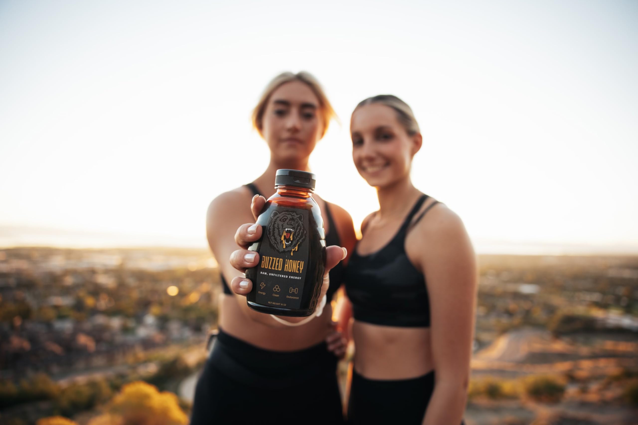 Buzzed Honey - 16oz (32 servings), Raw Unfiltered Honey, Preworkout, Natural, Clean Energy, Caffeinated, Strength, Endurance & Energy