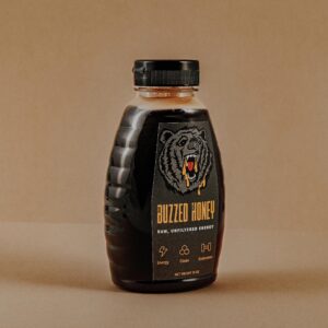 Buzzed Honey - 16oz (32 servings), Raw Unfiltered Honey, Preworkout, Natural, Clean Energy, Caffeinated, Strength, Endurance & Energy