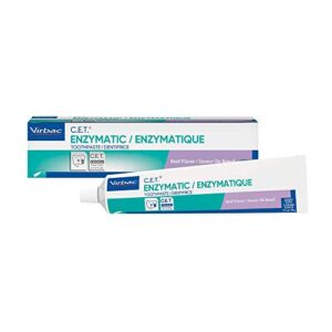 virbac c.e.t. enzymatic toothpaste, tartar control, beef flavor, 2.5 oz