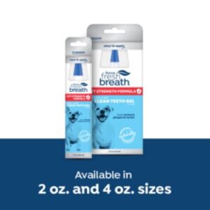 Fresh Breath Certified Wellness Collection Vet Recommended Peanut Butter Oral Care Clean Teeth Gel for Dogs, 4oz - Removes Plaque & Tartar - Cleans Teeth - Dog Dental Care - No Brushing Required