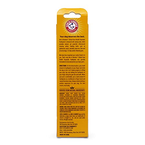 Arm & Hammer for Pets Clinical Care Dental Gum Health Enzymatic Toothpaste for Dogs | Soothes Inflamed Gums | Dog Toothpaste is Safe for All Dogs and Puppies, Beef Flavor, 2.5 Ounces